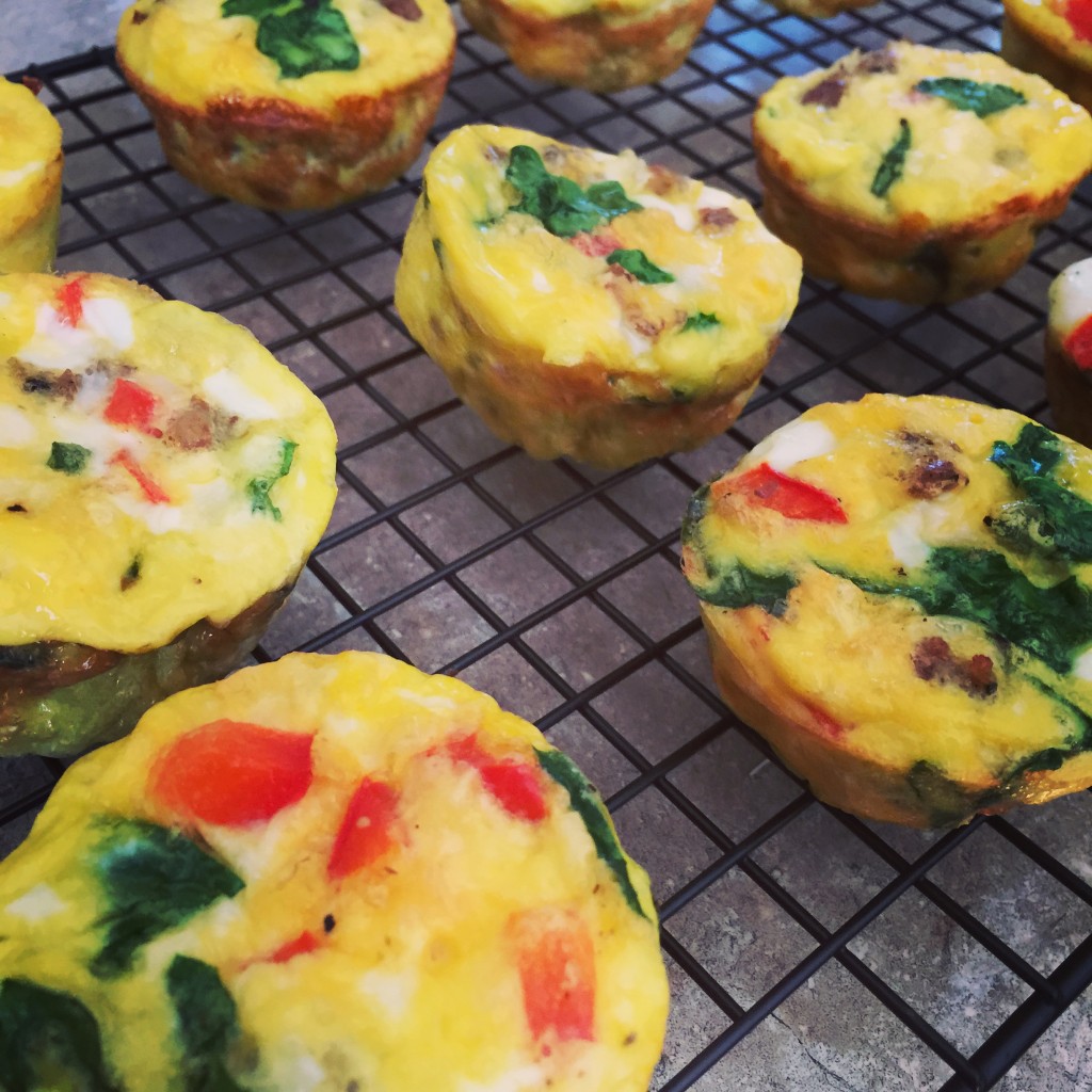 Pepper, Spinach, and Feta Crustless Quiche Cups – Forward Fitness